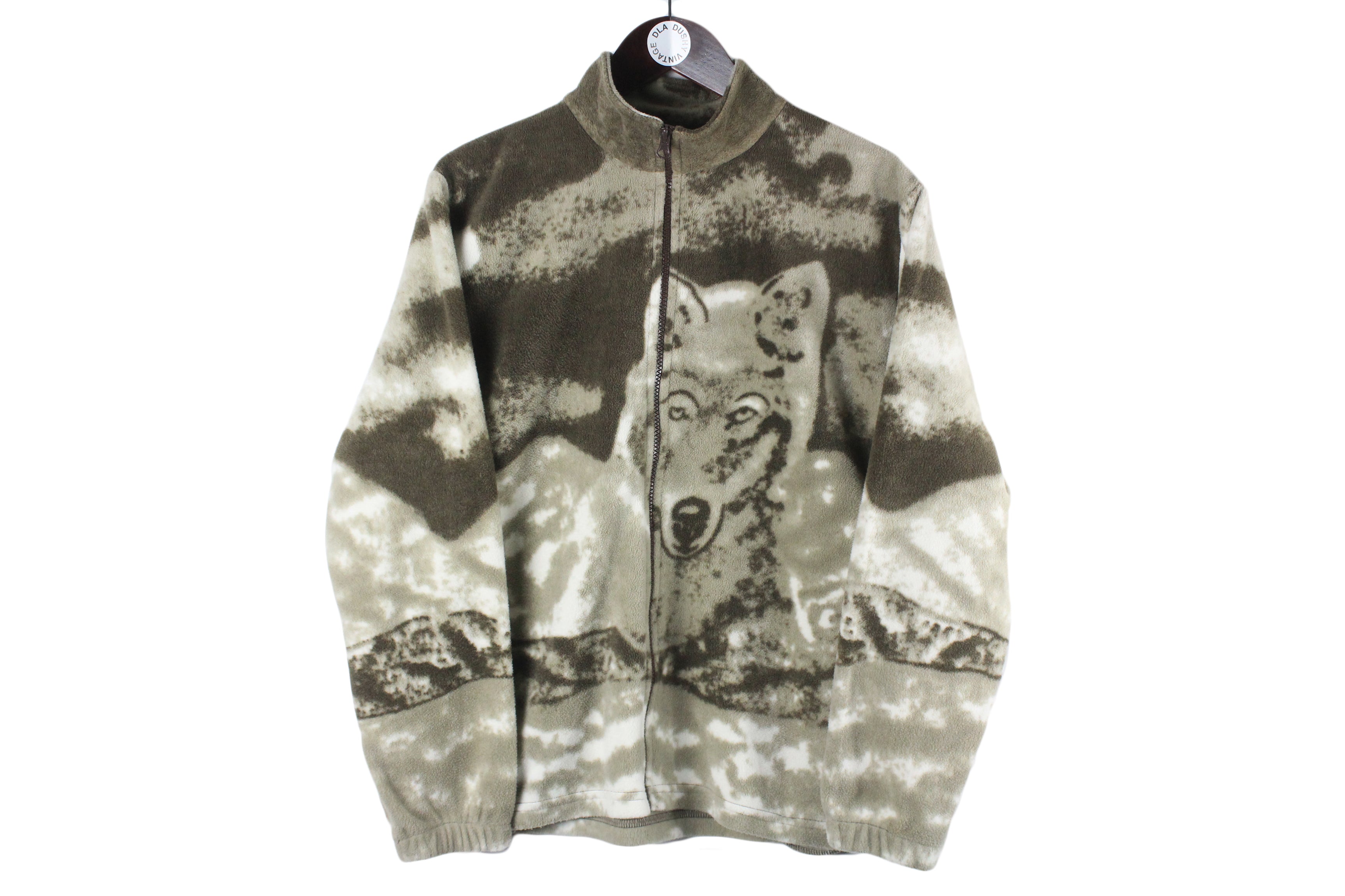 Vintage Wolf Fleece Full Zip Women's Medium / Large – dla dushy